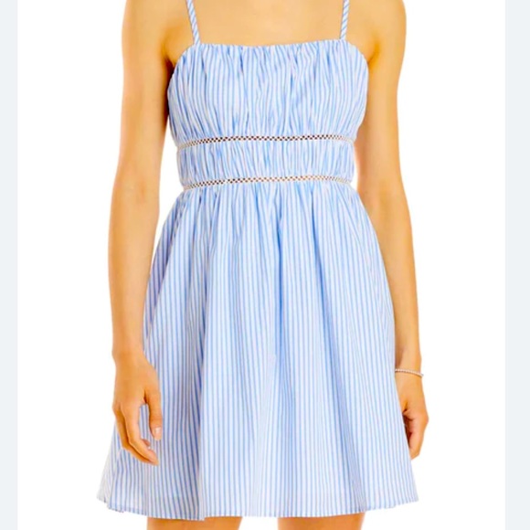 Aqua | Dresses | Nwt Aqua Blue And White Striped Sundress | Poshmark